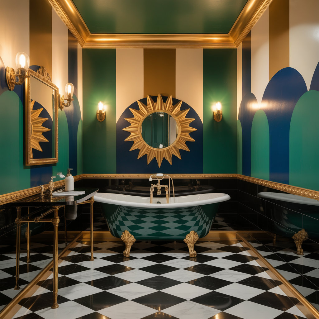 Art Deco Bathroom Decor Ideas on a Budget (Affordable Glam)