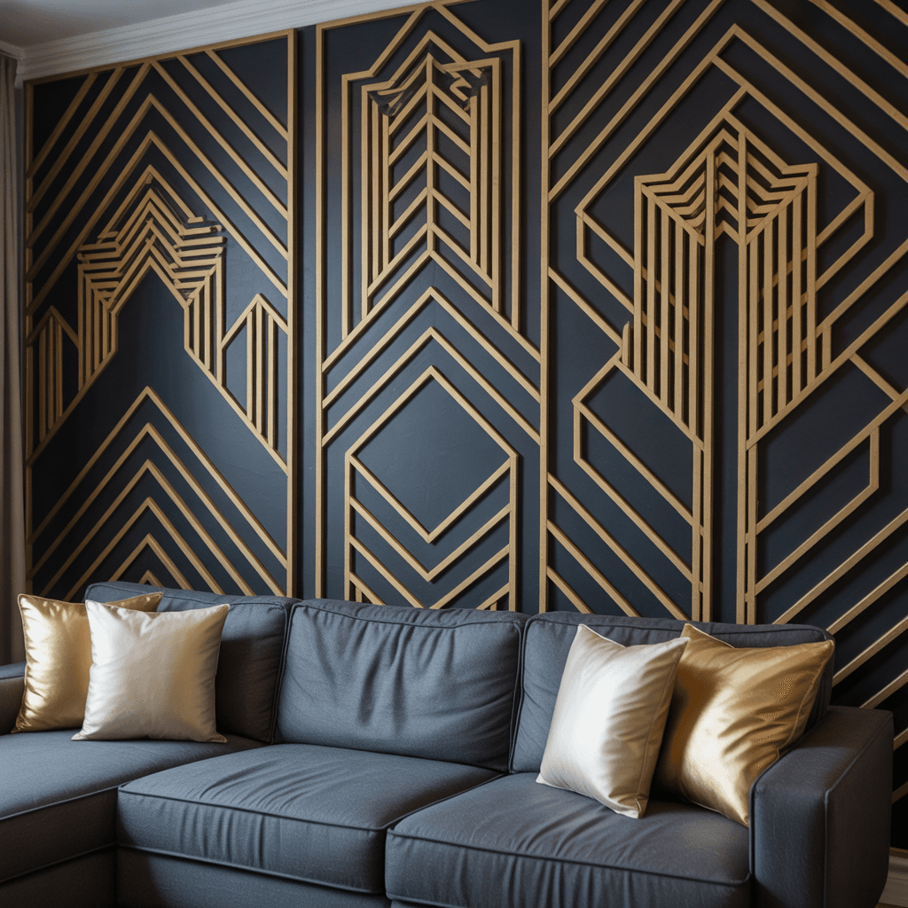 DIY Geometric Wall Decor with an Art Deco Twist for Stylish Homes